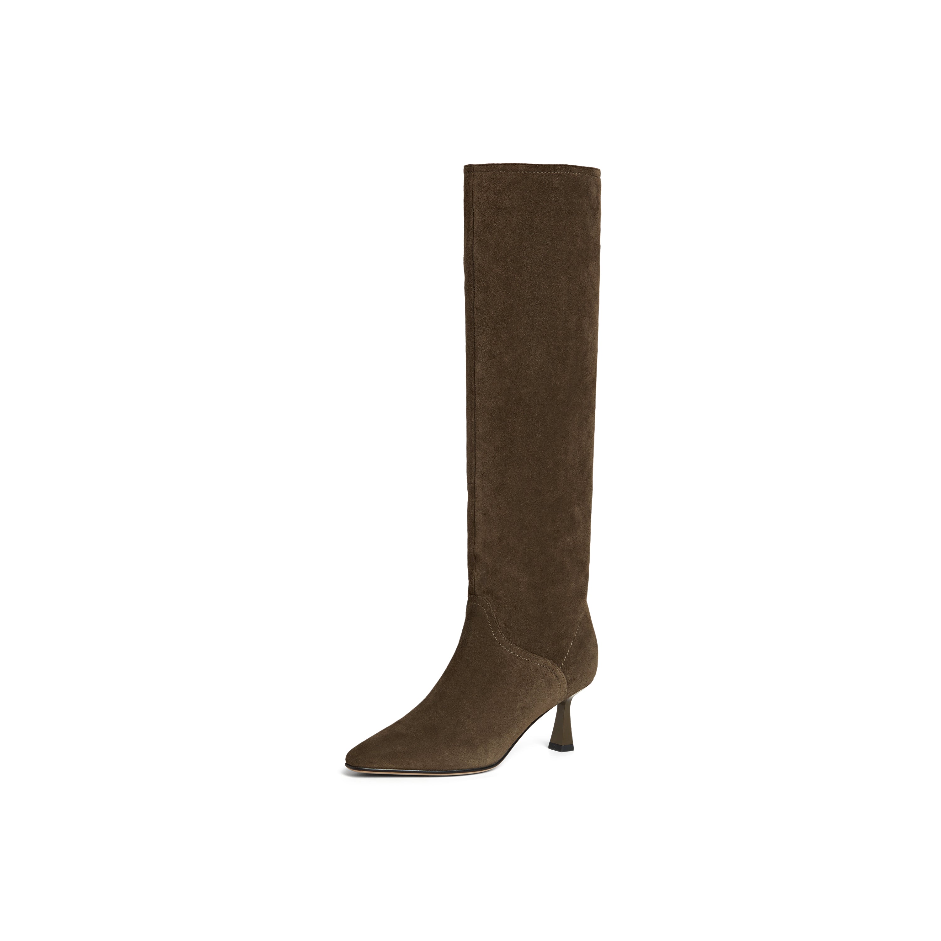 Pointed Toe Calf Split Knee Length Boots – Joy & Peace